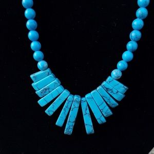 Vintage | Jewelry | Vintage Turquoise Gemstone Necklace Earrings Set ...